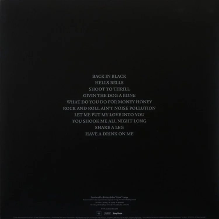 AC/DC - Back in Black (Arany-LP)