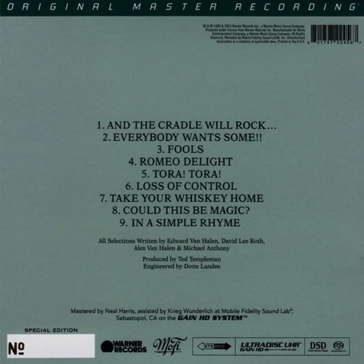 Van Halen - Women and Children First (Mobile Fidelity - SACD)